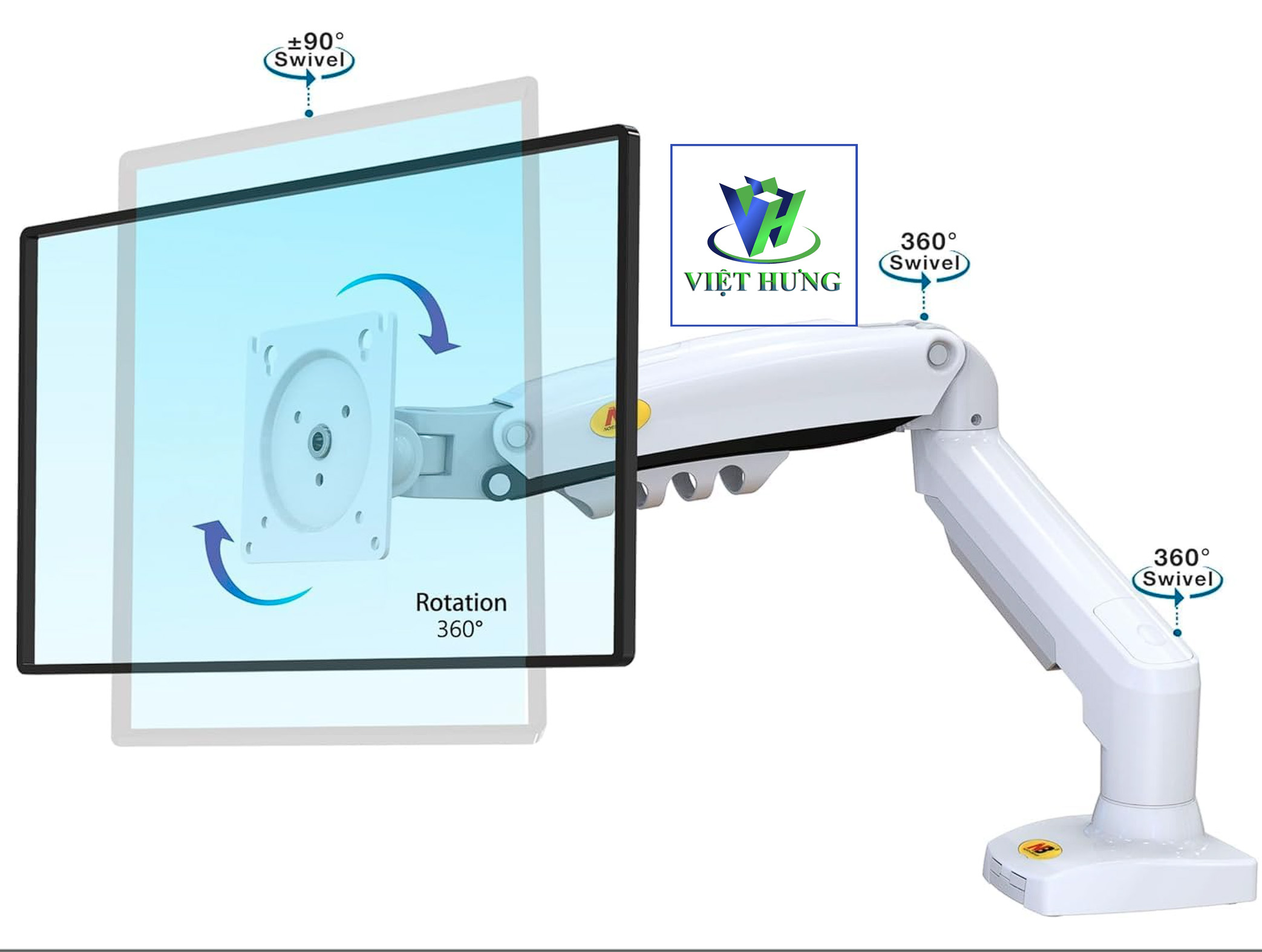 Giá treo màn hình máy tính North Bayou NB-F80 Trắng ( White ) - Việt ...